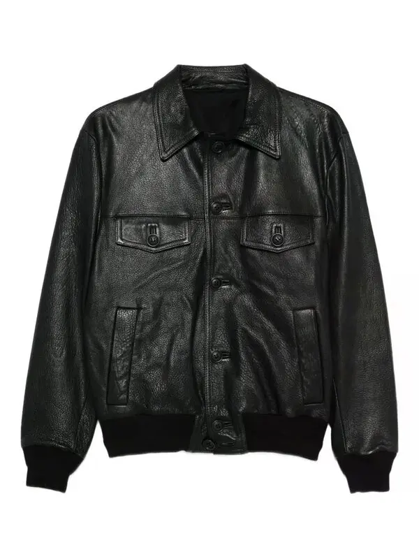 SALVATORE SANTORO Collared Leather Jacket