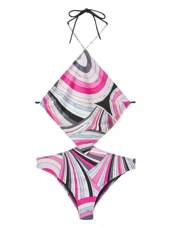Emilio Pucci Iride-print Swimsuit - Pink