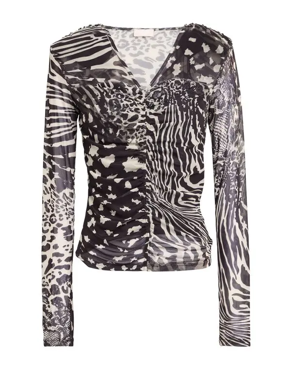 Liu Jo Leopard Print Tulle Top
