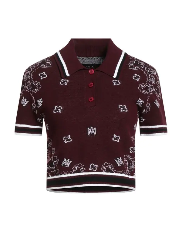 Amiri Polo Shirt Burgundy Size Cotton