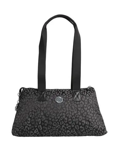 KIPLING Jacquard Leopard Print Shoulder Bag - Black