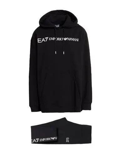 EA7 Cotton-elastane Tracksuit - Black