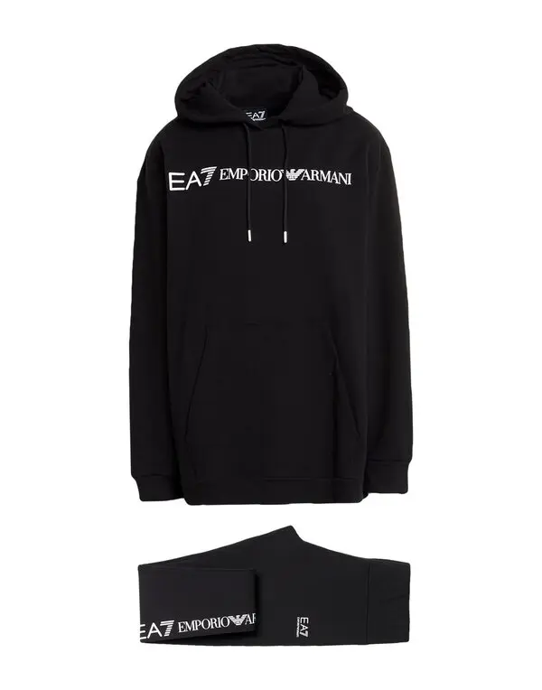 EA7 Cotton-elastane Tracksuit - Black