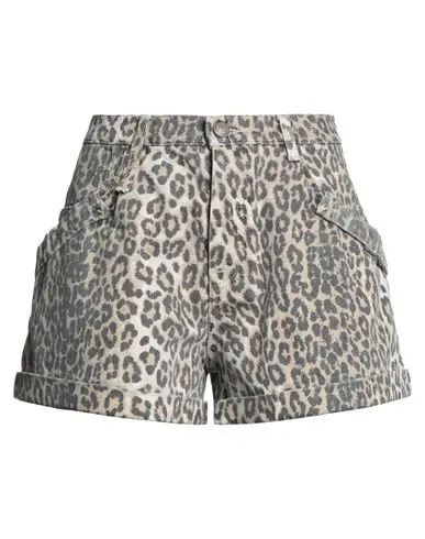 R13 Denim Leopard-print Shorts