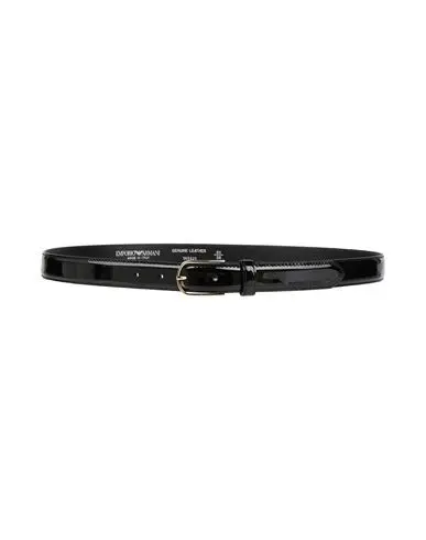 Emporio Armani Cow Leather Belt - Black