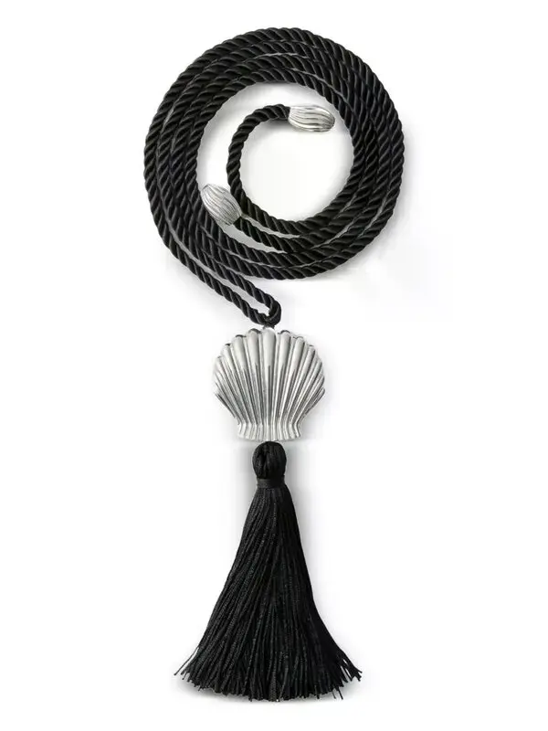 JULIETTA Shell Tassel Necklace - Silver
