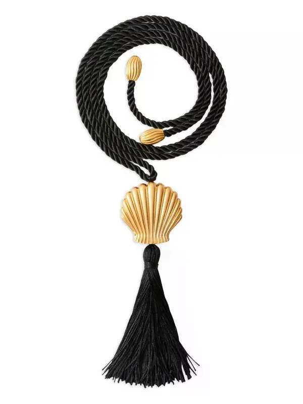 JULIETTA Shell Tassel Necklace - Gold