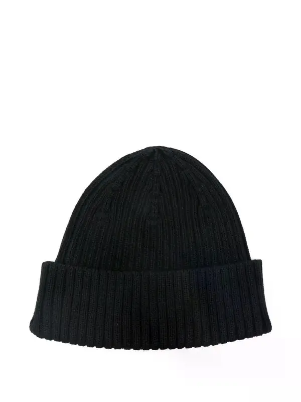Maison Kitsuné Logo-patch Beanie - Black
