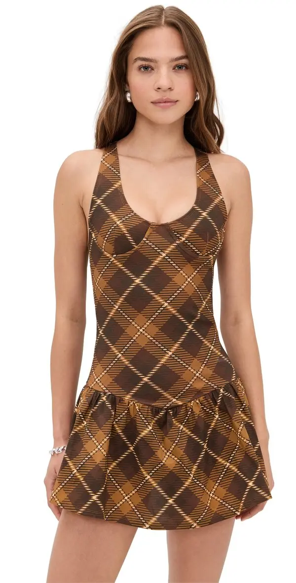 Miaou Alice Plaid Mini Dress