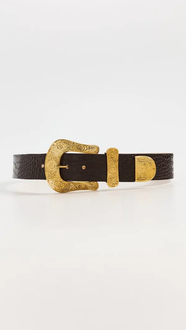 L'Agence Ximena Wide Leather Belt