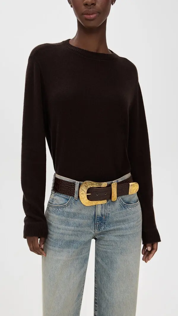 L'Agence Ximena Wide Leather Belt