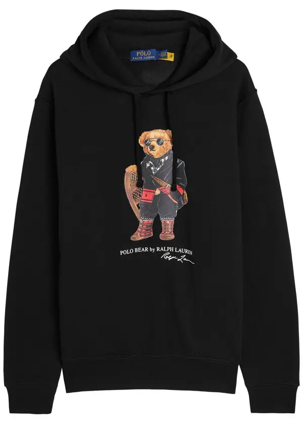 Ralph Lauren Hooded Cotton-blend Sweatshirt - Black