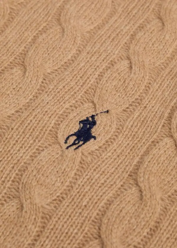 Polo Ralph Lauren Cable-knit Wool And Cashmere-blend Jumper - Camel