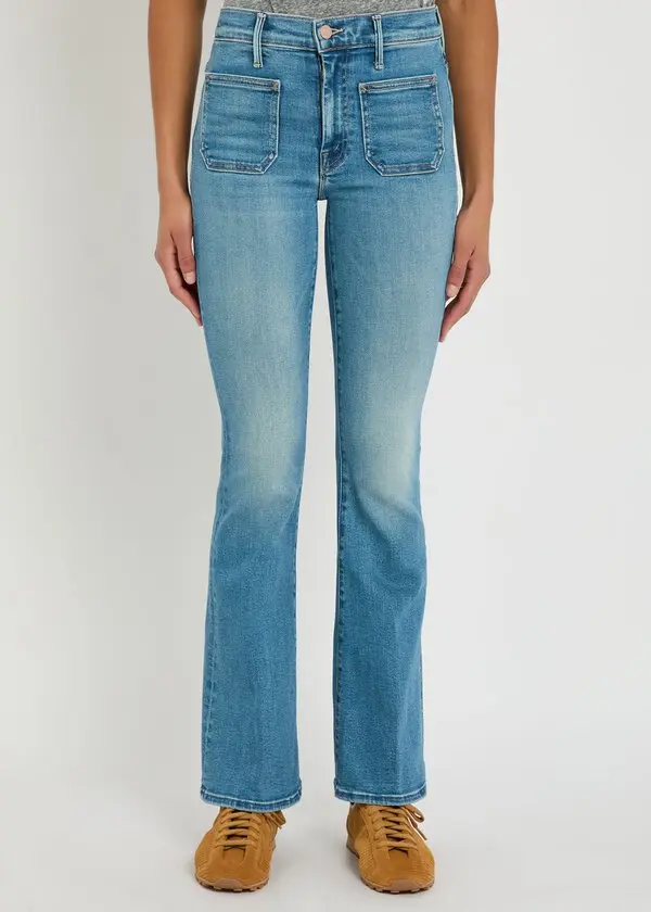 MOTHER The Patch Pocket Weekender Slim Flared-leg Jeans
