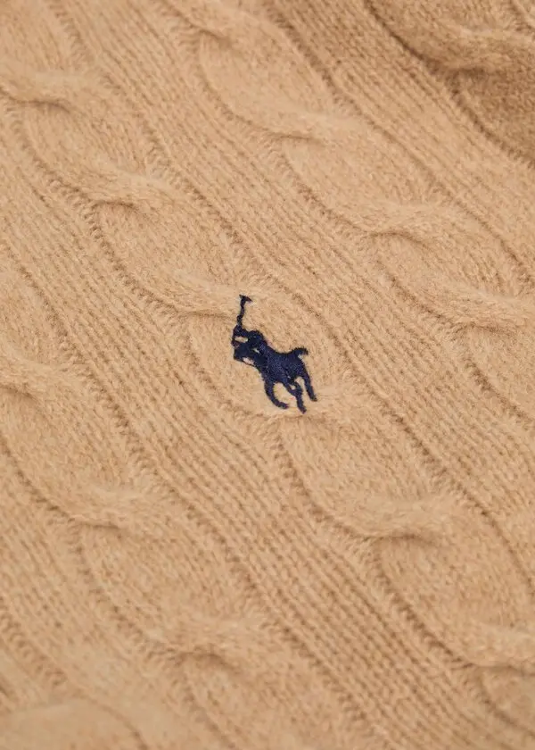 Polo Ralph Lauren Cable-knit Wool And Cashmere-blend Jumper - Camel
