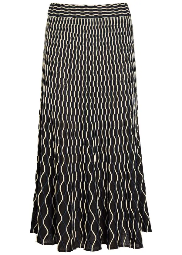 Simkhai Aliza Textured Knit Midi Skirt