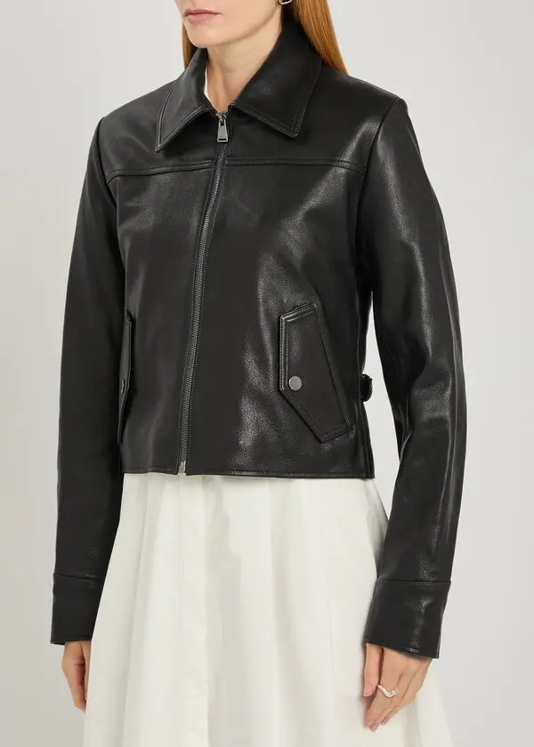 Simkhai Freeman Leather Jacket - Black