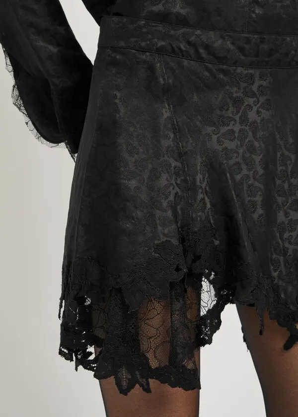 Isabel Marant Reanna Asymmetric Lace Mini Skirt