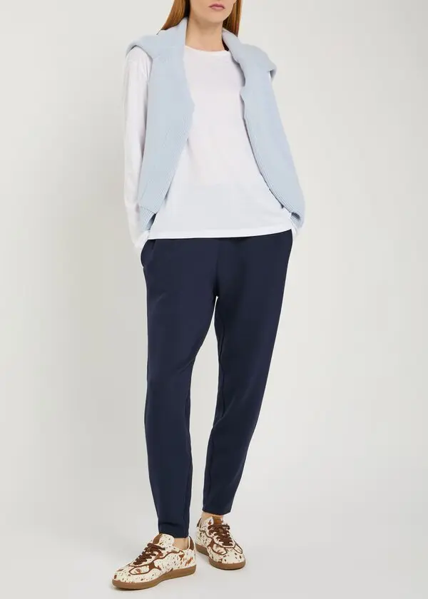 Varley The Slim Pant 27.5 Tapered-leg Jersey Sweatpants - Navy