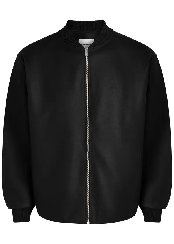 JIL SANDER Zip-through Wool Sweatshirt