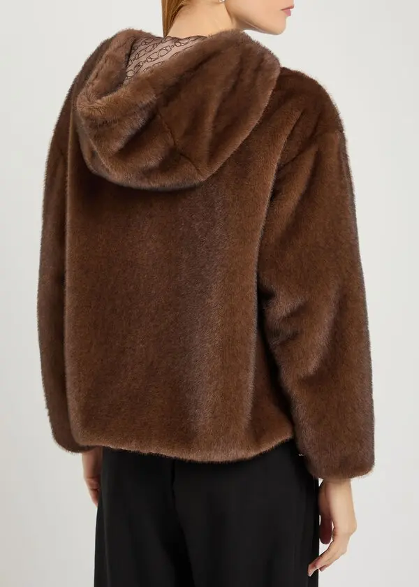 Herno Hooded Faux Fur Jacket