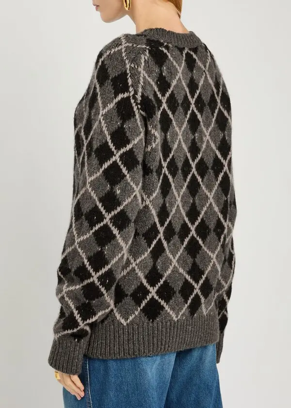 Khaite Pratt Argyle Cashmere Jumper