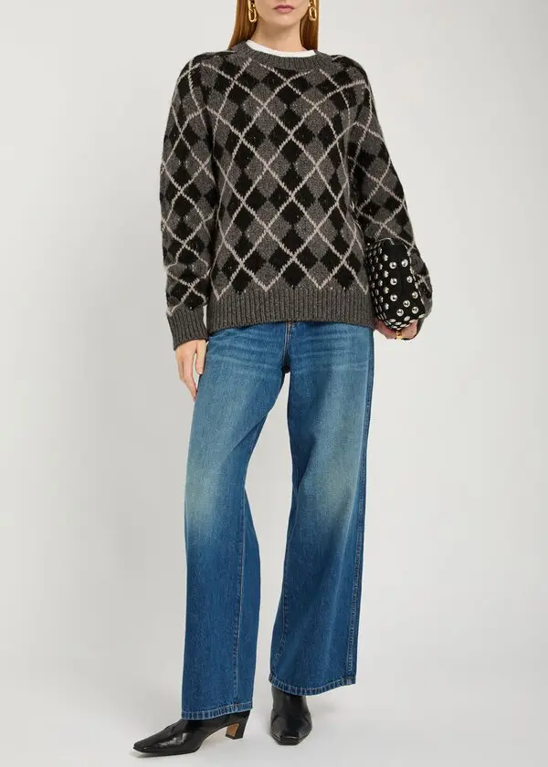 Khaite Pratt Argyle Cashmere Jumper