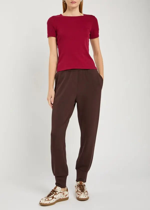 Varley The Slim Cuff 27.5 Tapered-leg Jersey Sweatpants - Brown