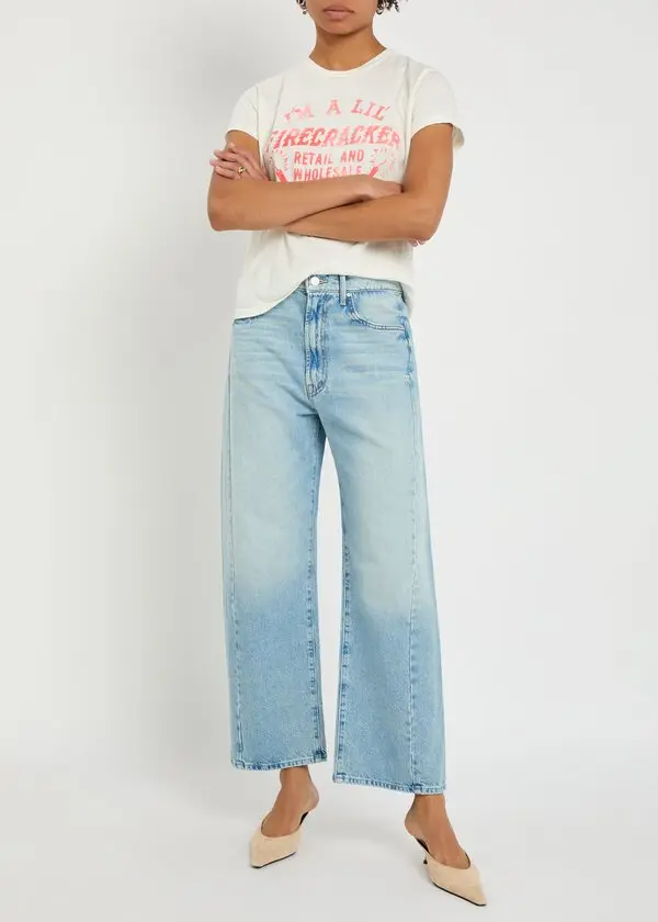 MOTHER The Half-pipe Ankle Barrel-leg Jeans - Blue