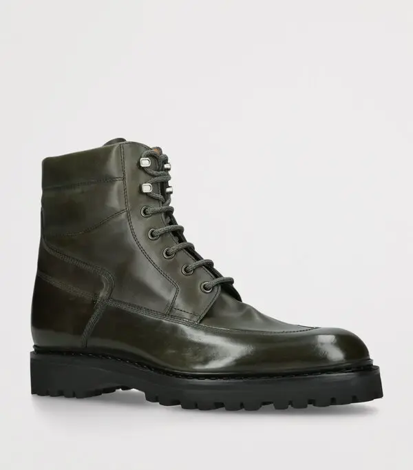 John Lobb Leather Peak Boots