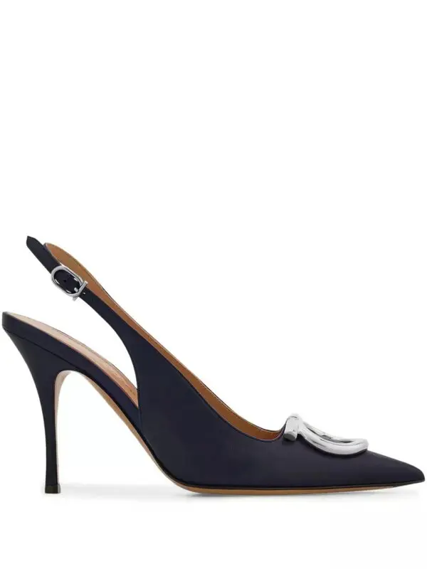FERRAGAMO 90mm Maxi Gancini Slingback Pumps