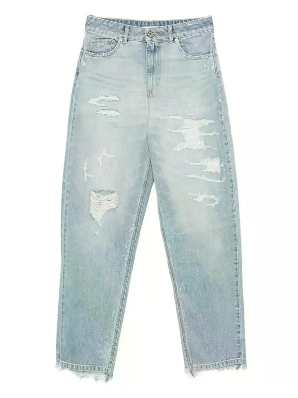 HALFBOY Ripped-detail Jeans With Frayed Hem