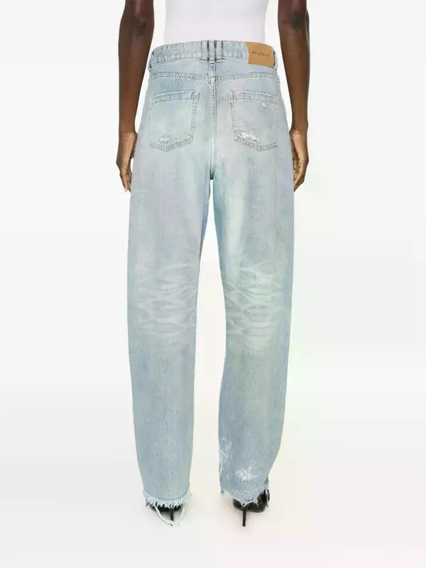 HALFBOY Ripped-detail Jeans With Frayed Hem