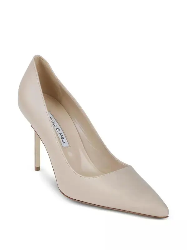 Manolo Blahnik 90mm Pointed-toe Leather Pumps
