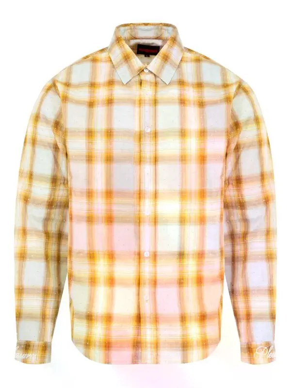 PLEASURES Dizzle Plaid Button Up Shirt