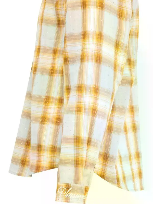 PLEASURES Dizzle Plaid Button Up Shirt