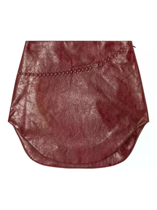 DIESEL® Embossed-motif Mini Skirt - Red