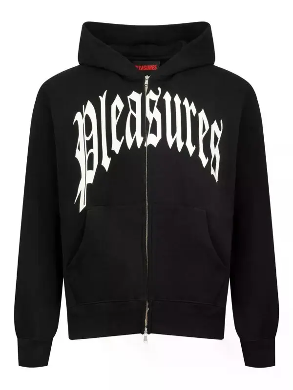 PLEASURES Zip-up Hoodie - Black