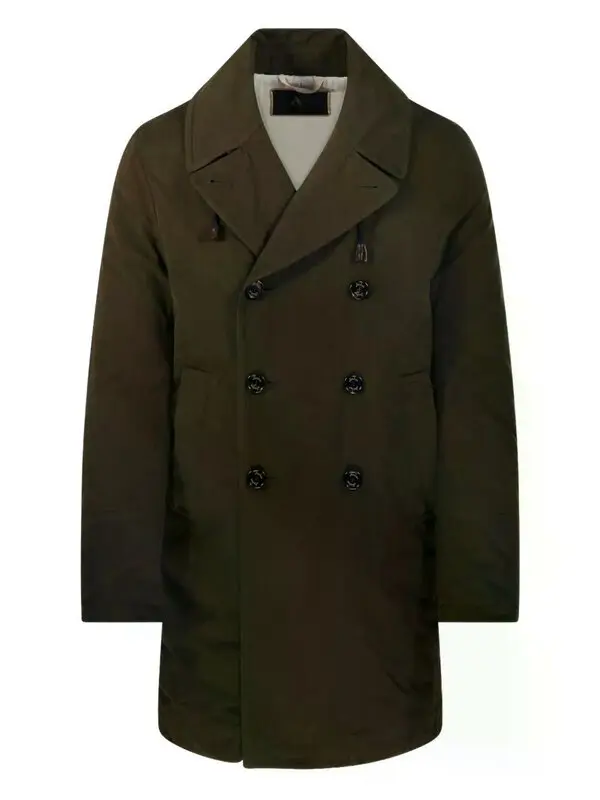 SEALUP Double-breasted Trench Coat - Green