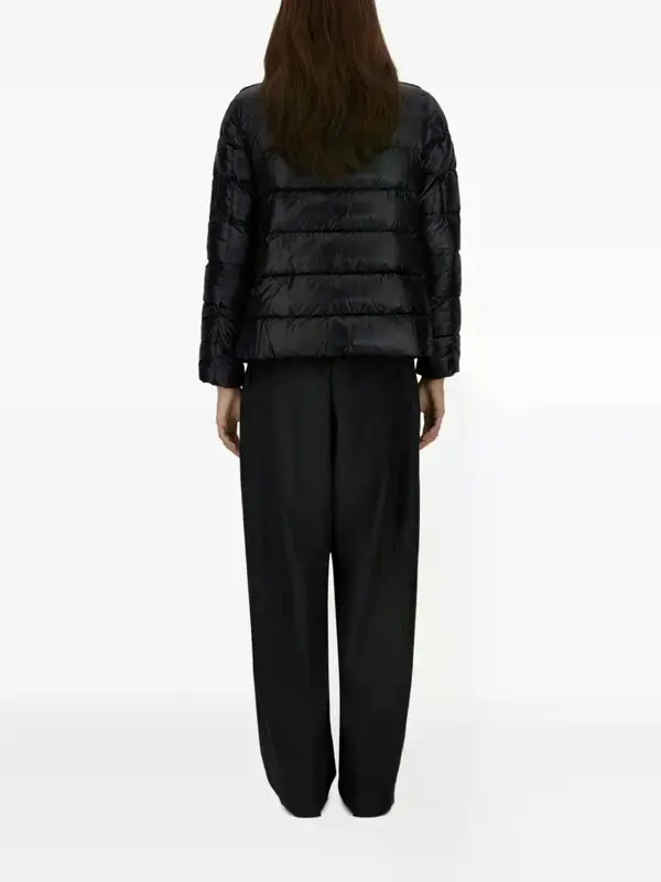 Herno Padded Zip Jacket With Faux Fur Panel