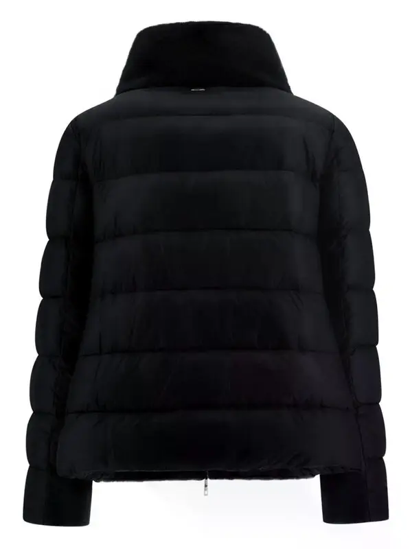 Herno Padded Zip Jacket With Faux Fur Panel