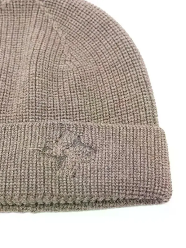 Tagliatore Logo-embossed Beanie - Brown