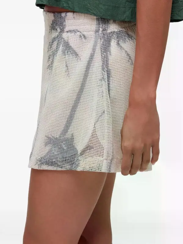 OSKLEN Coqueiro Palm-tree Mesh Mini Shorts