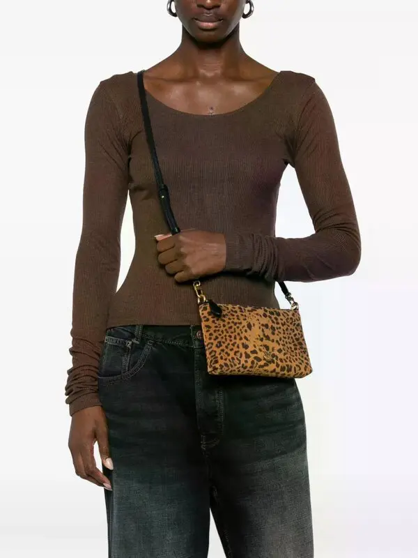 Pinko Leopard-print Clutch Bag
