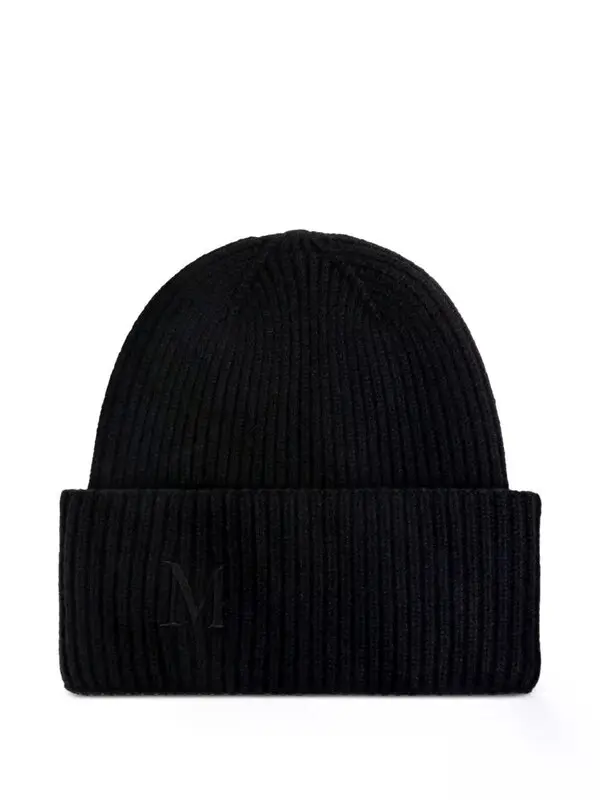 Max Mara Mmretina Ribbed Beanie - Black