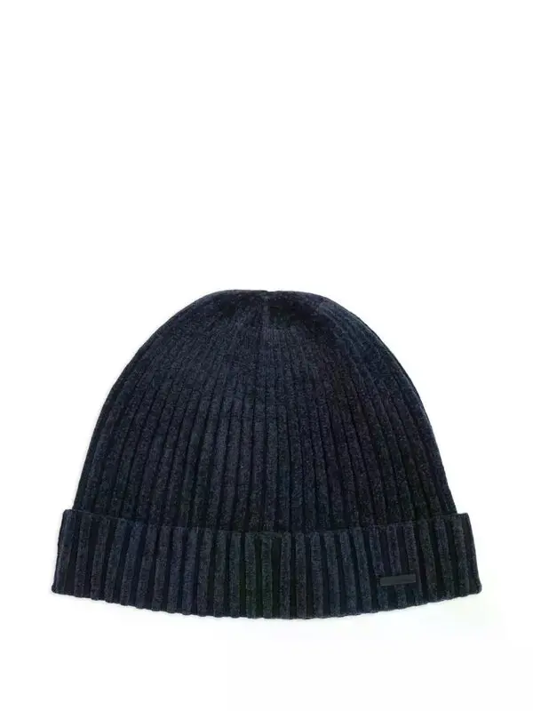 RRD Ribbed Velvet-effect Beanie - Blue