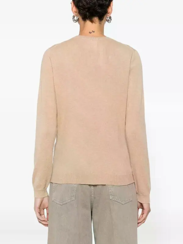 BARBA NAPOLI Crew-neck Long Sleeve Sweater - Neutrals