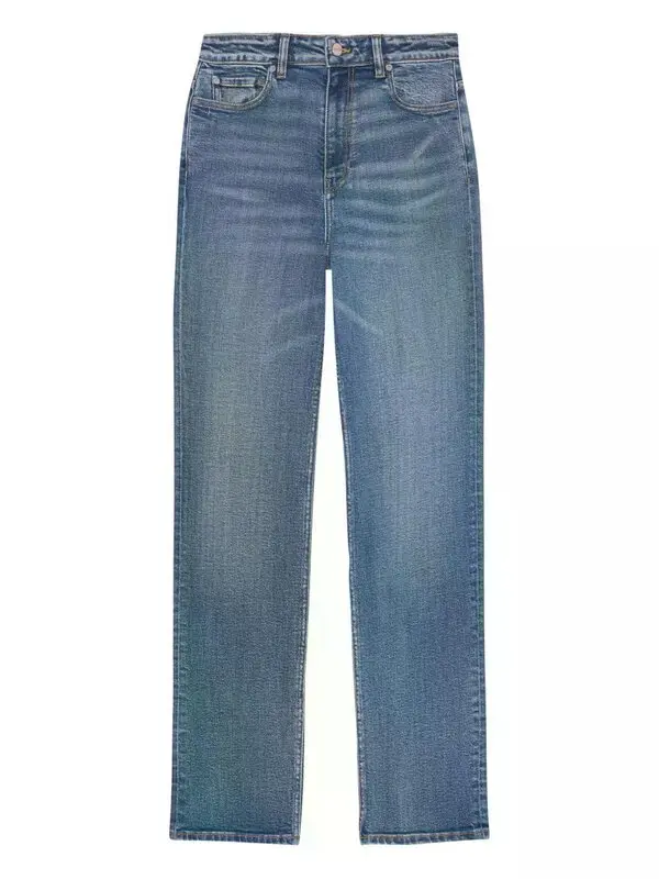 GANNI Straight Leg Stretch Cotton Jeans - Blue