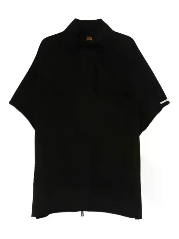 GLOX Double-breasted Coat - Black