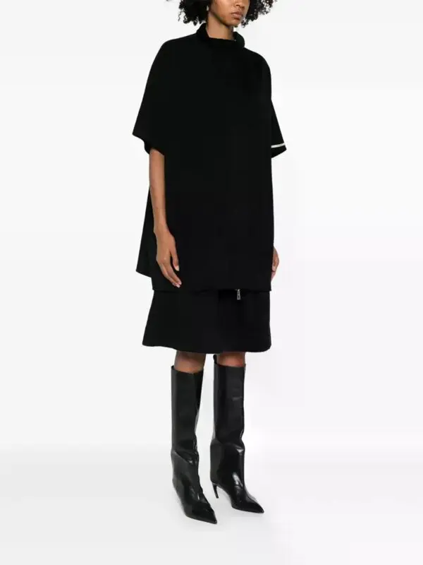 GLOX Double-breasted Coat - Black